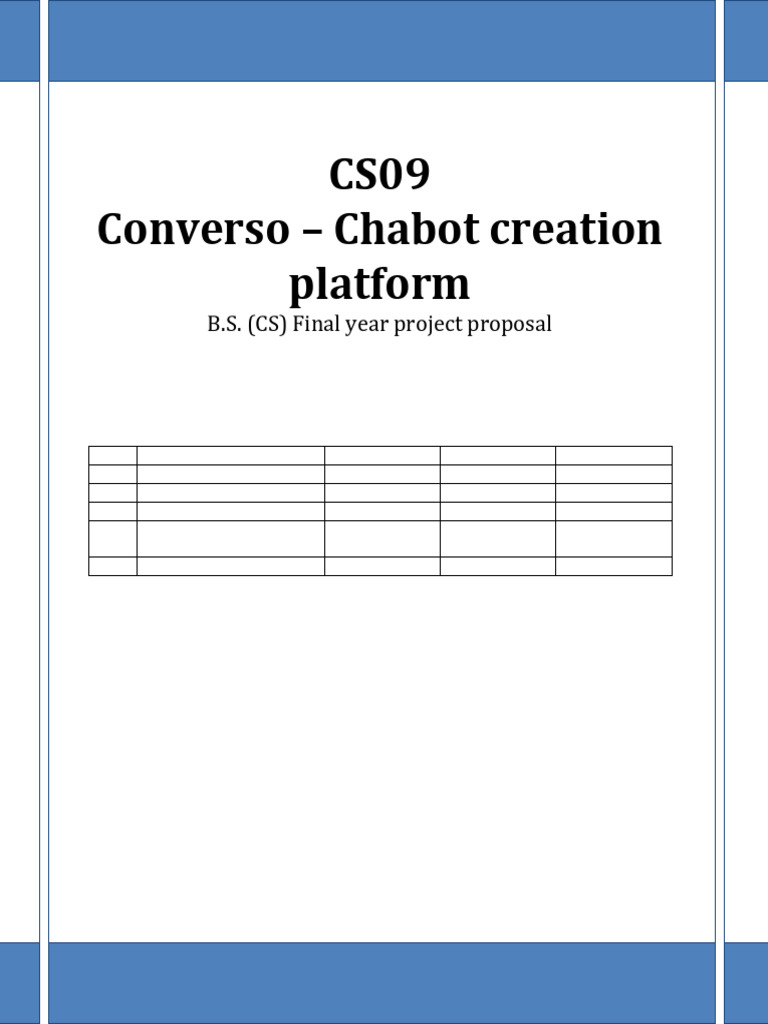 Converso (Chatbot) Detailed Proposal | PDF | Websites | World Wide Web