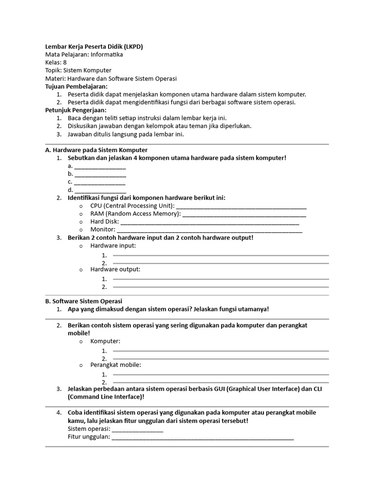 LKPD Siskom Kelas 8 | PDF