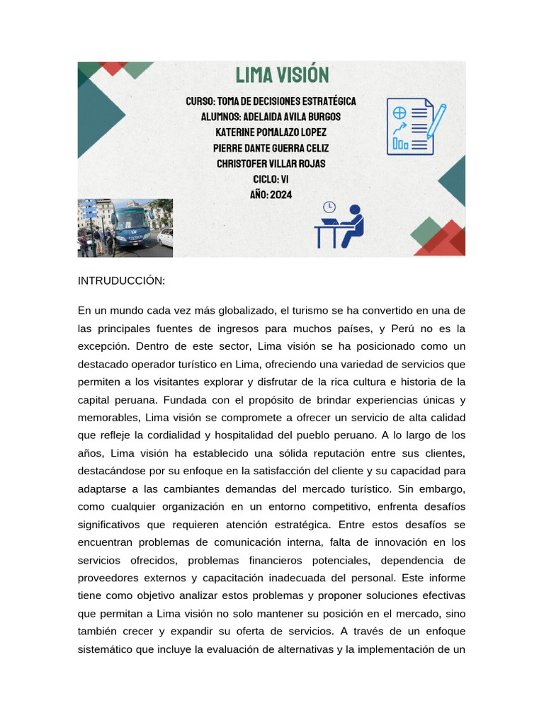 Lima Visón | PDF | Turismo | Calidad (comercial)