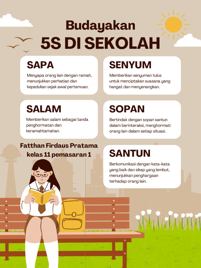 Oranye Ilustrasi Poster Budayakan 5S Di Sekolah - 20241111 - 184351 - 0000 | PDF