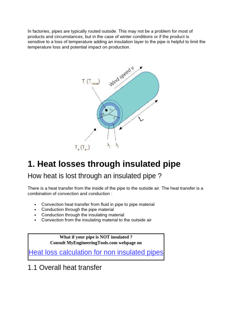 Heat Transfer Calculation Note | PDF | Thermal Insulation | Heat Transfer