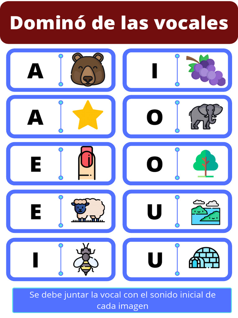 Dominó de Las Vocales | PDF