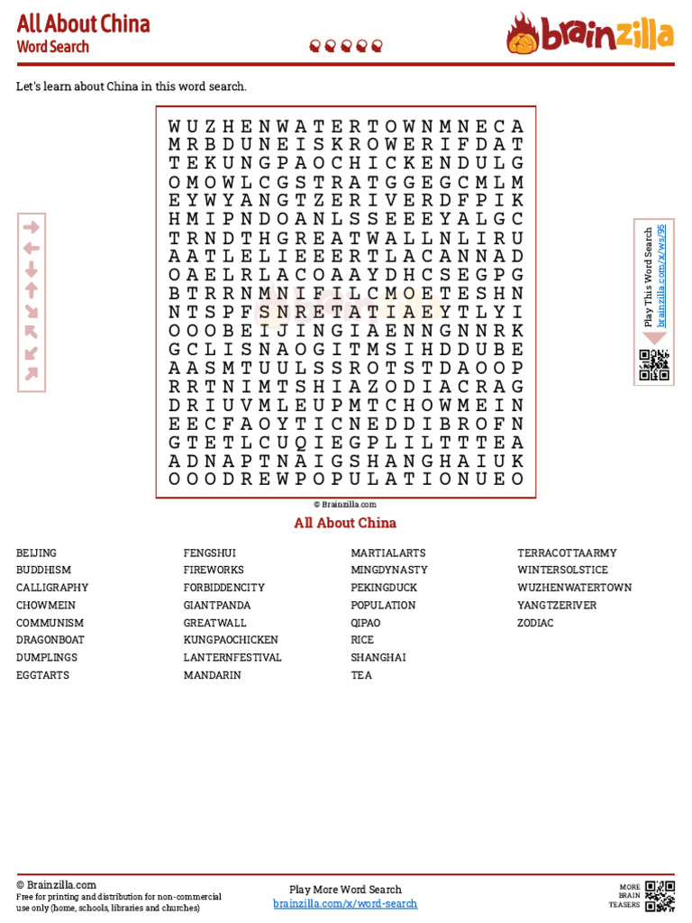 All-About-China-Hard Puzzle | PDF | Word Puzzles | Puzzles