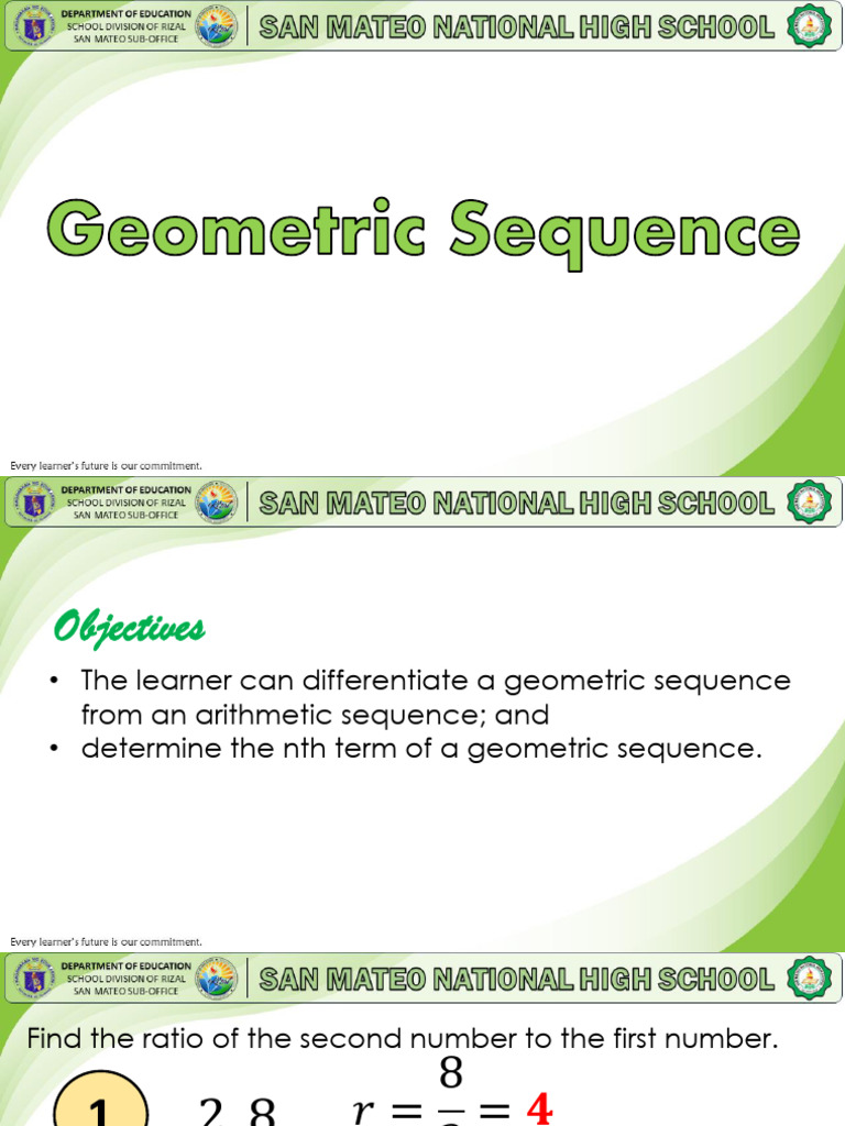 Lesson 5 Geometric Sequence | PDF | Mathematics | Arithmetic