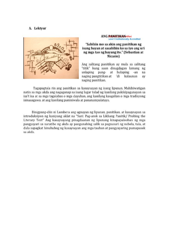 Soslit Panitikan | PDF