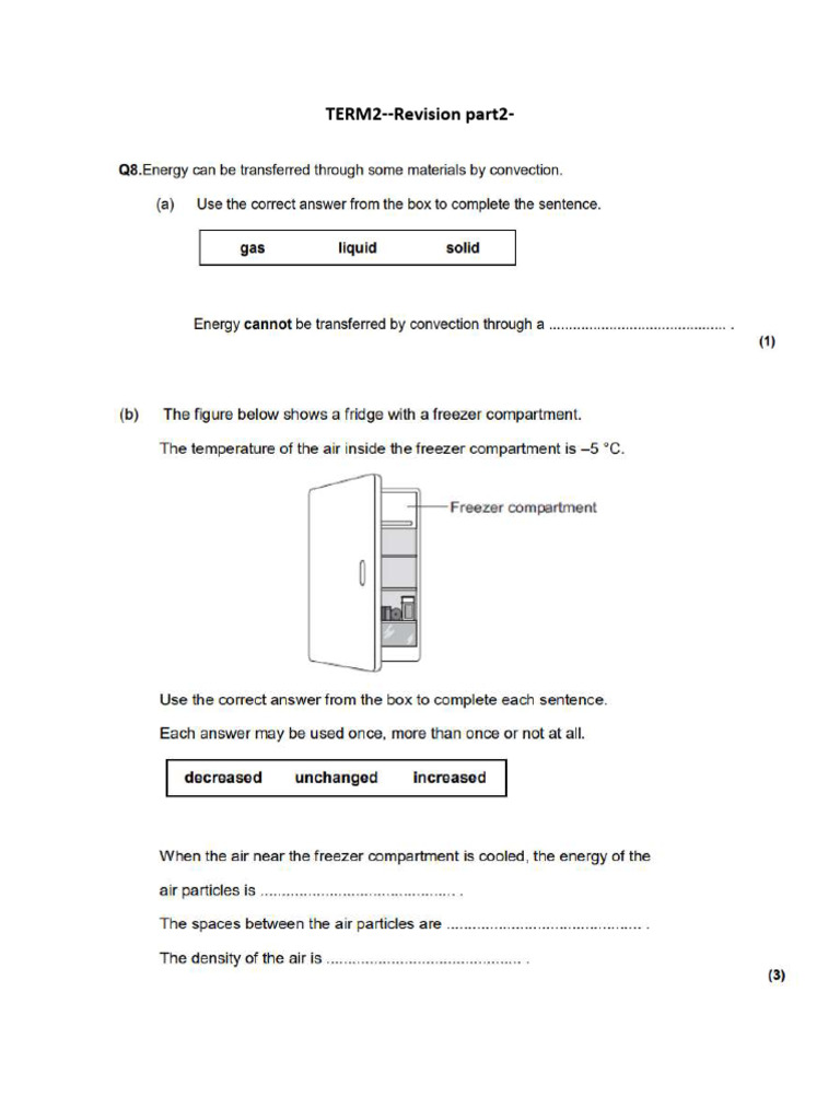 Answers Term2-Revision2 | PDF