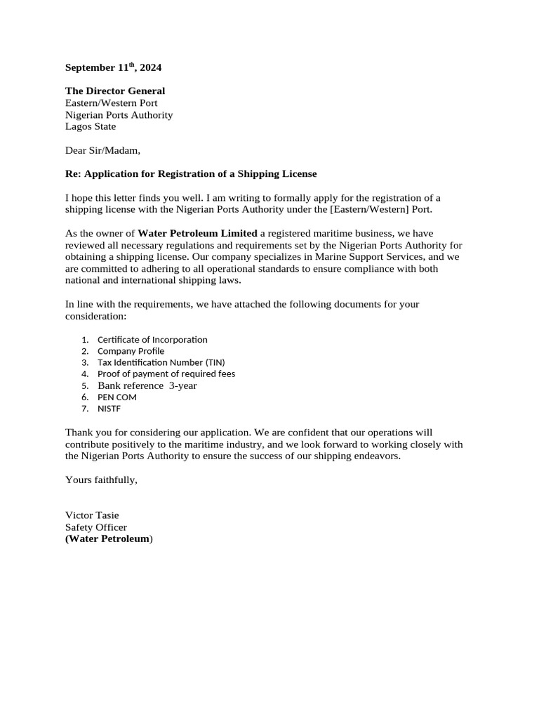 Shipping License | PDF | Business