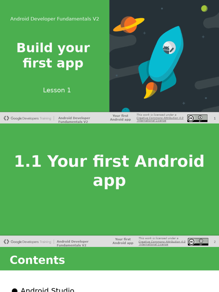 01.1 Your First Android App | PDF | Android (Operating System) | Device Driver