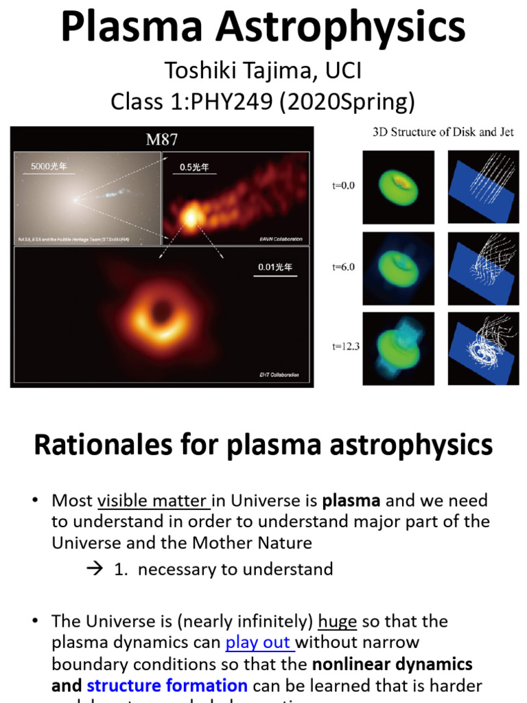 Plasma Astrophysics Class1 S2020 | PDF | Plasma (Physics) | Gamma Ray