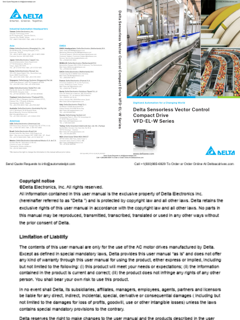 Delta EL W Series Manual | PDF | Electromagnetic Compatibility ...