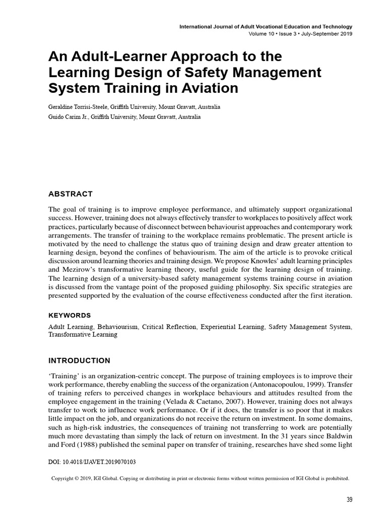 Safety Management System Training | PDF | Learning | Adult Education