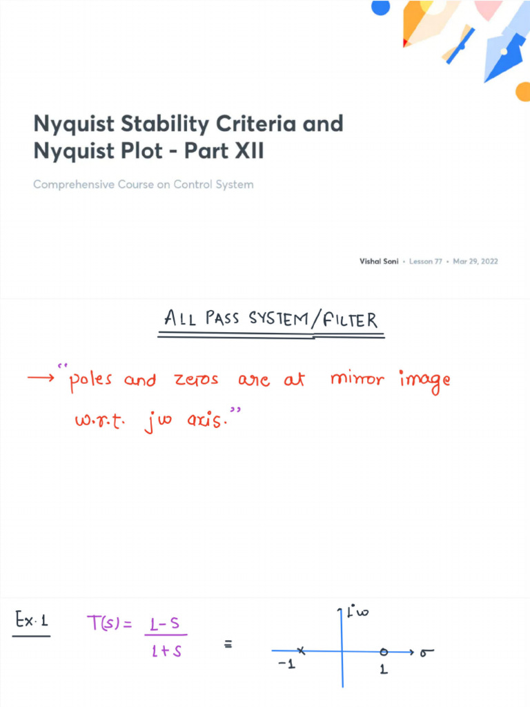 Nyquist Stability Criteria and Nyquist Plot Part XII With Anno | PDF