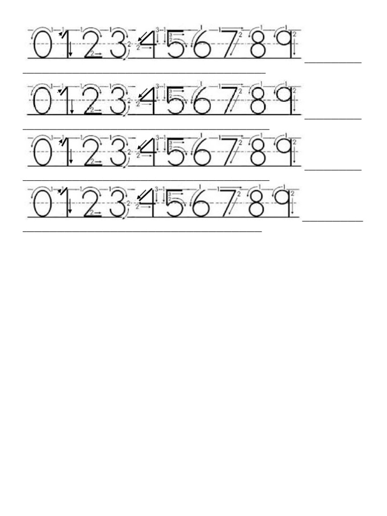 Trazos Numeros Primero | PDF
