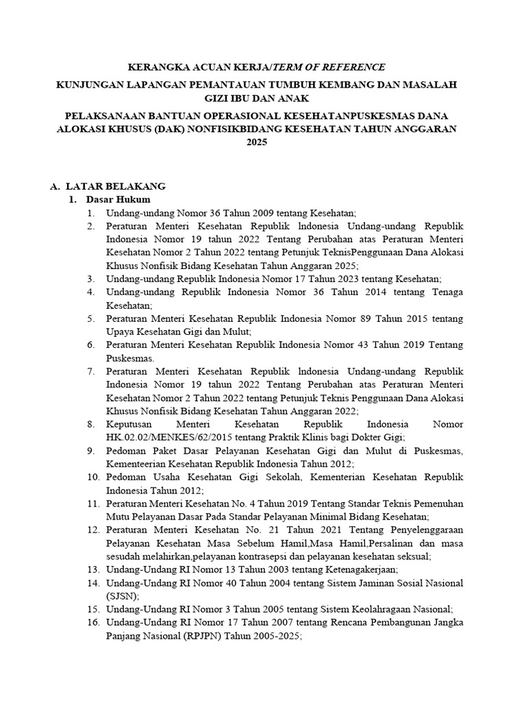 Tor Dan Rab Kunjungan Lapangan | PDF