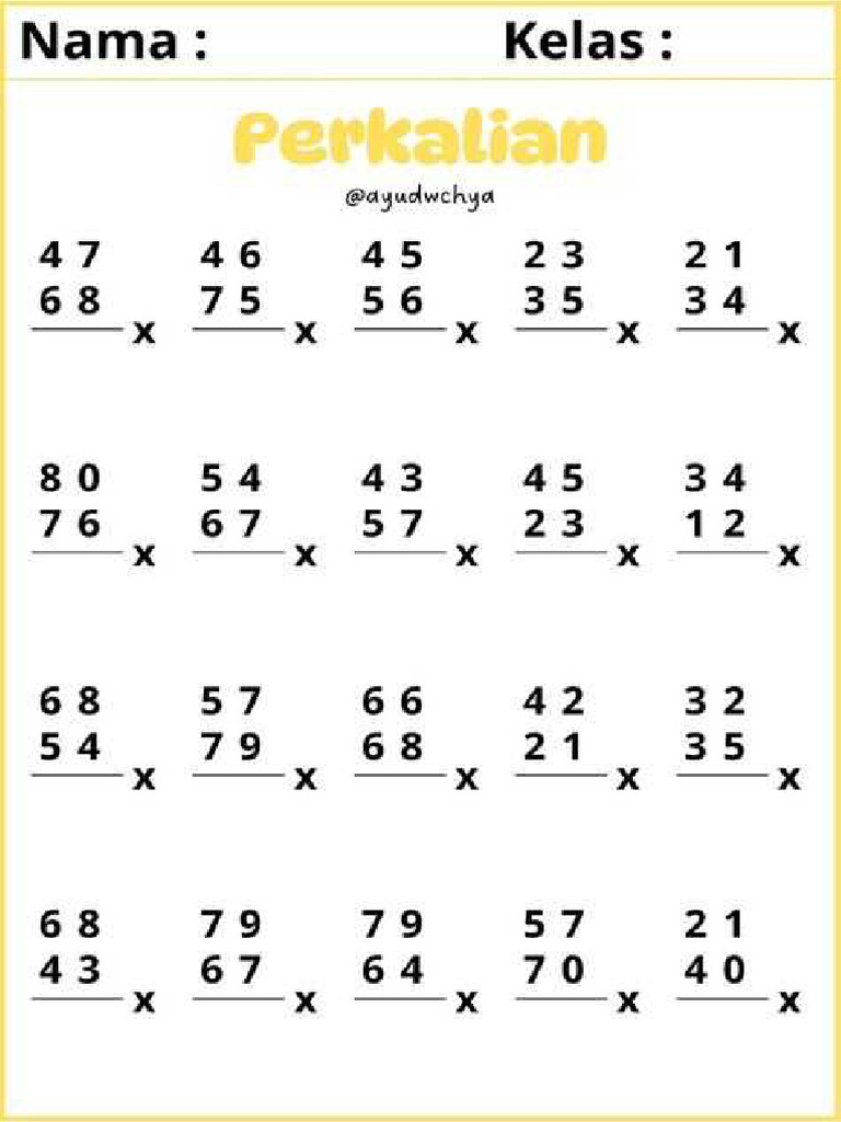 Perkalian 5 | PDF