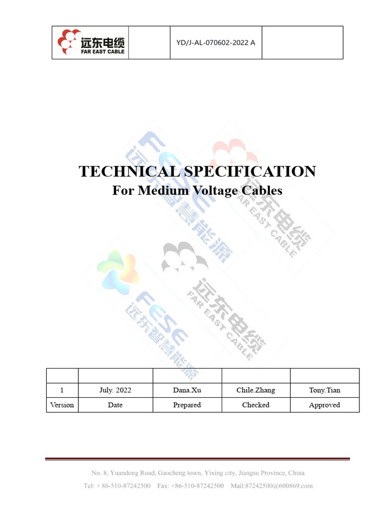 MV Cable Three Cores Cu 3x120 FSY WDZC YJY23 1830kV | PDF | Electrical Conductor | Insulator ...