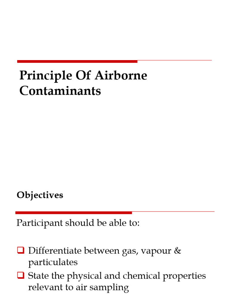 05 Principle of Air Contaminant1 | PDF | Silicon Dioxide | Solvent