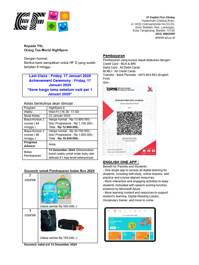 Surat Bayaran HF D - Aulia (WF-16.30) | PDF