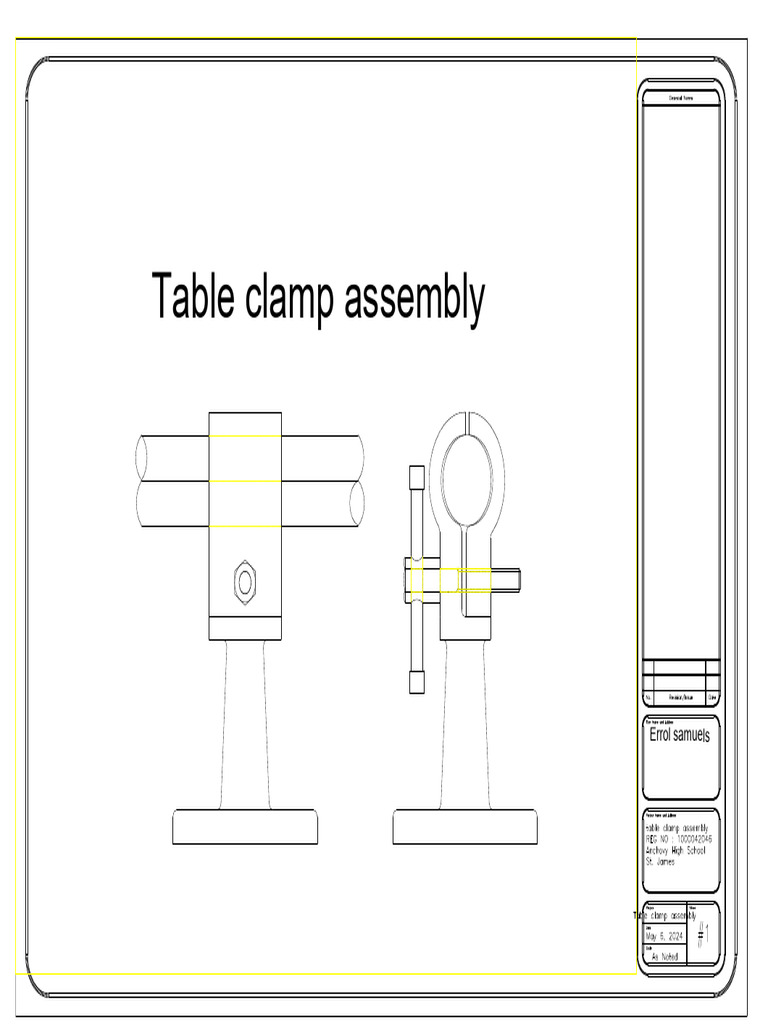 Table Clamp Assembly: Errol Samuels | PDF