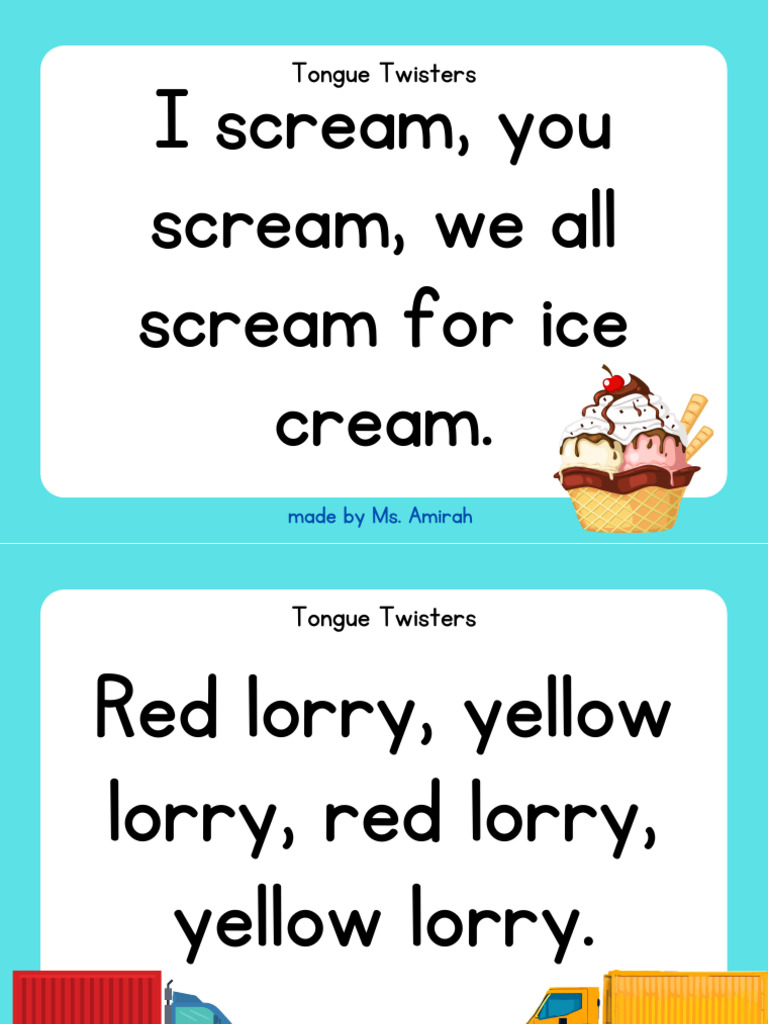 Tongue Twisters | PDF | Wellness