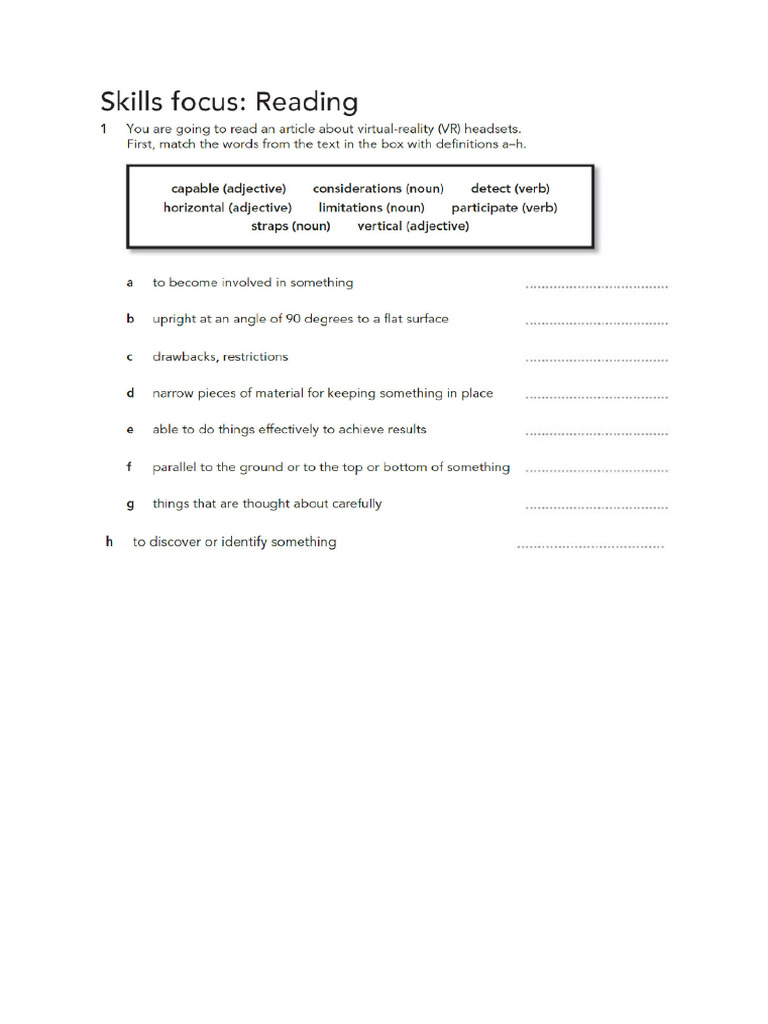 Language Focus Unit Two Reading | PDF