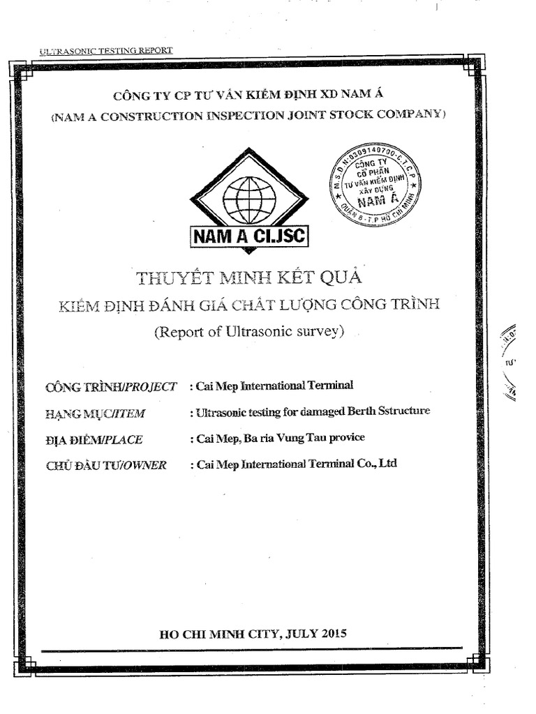 UT Report For CMIT Berth (Signed) | PDF