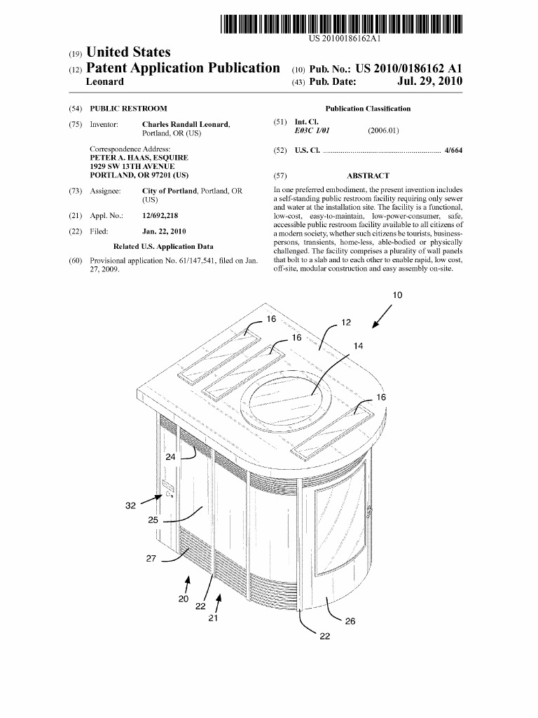 Portland Loo Patent Application | PDF | Social Information Processing ...