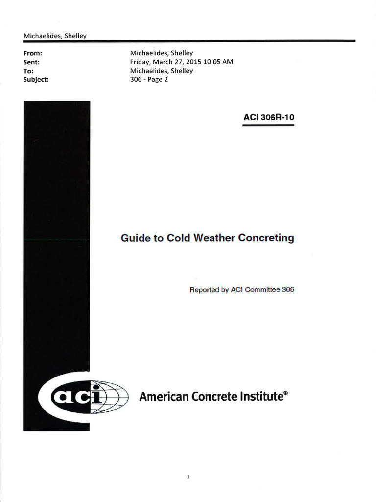 ACI 306R-10 Guide To Cold Weather Concreting | PDF