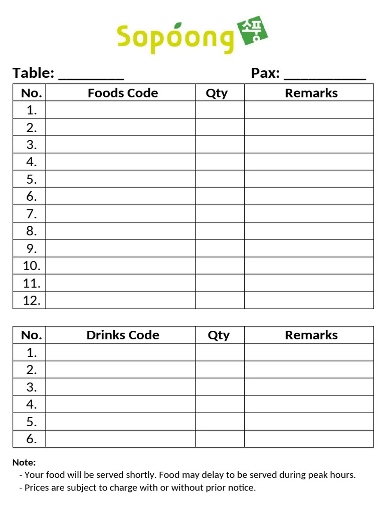 Notice - Order Menu Form 2021 | PDF | Cooking, Food & Wine