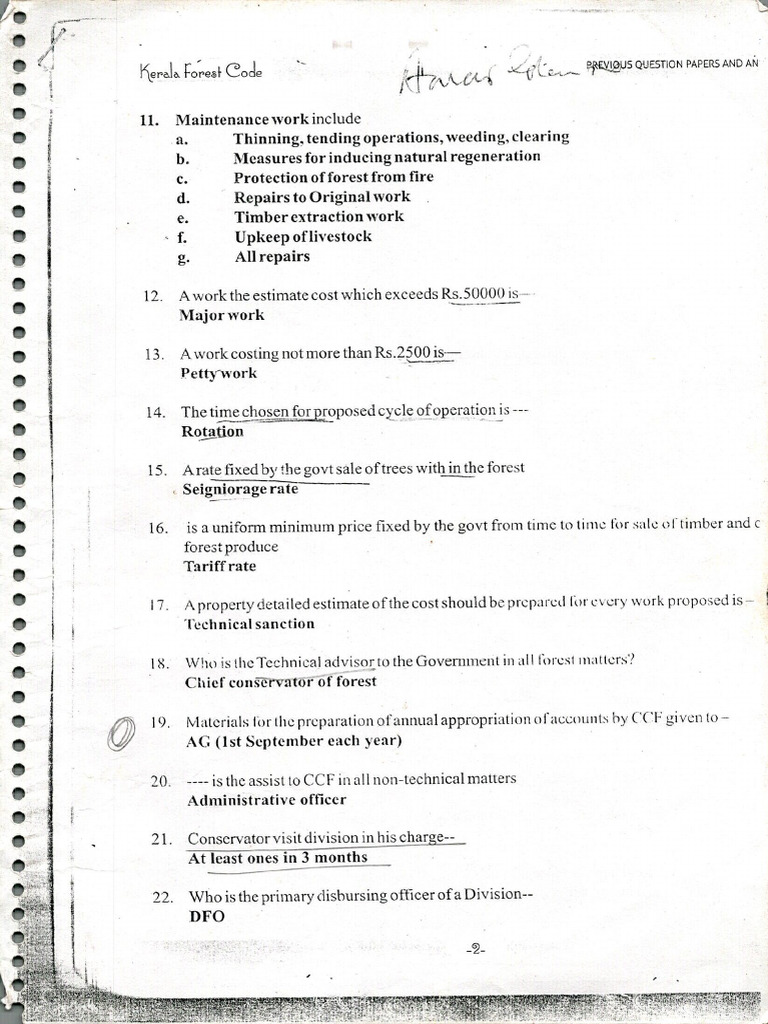 forest code note_0001 | PDF