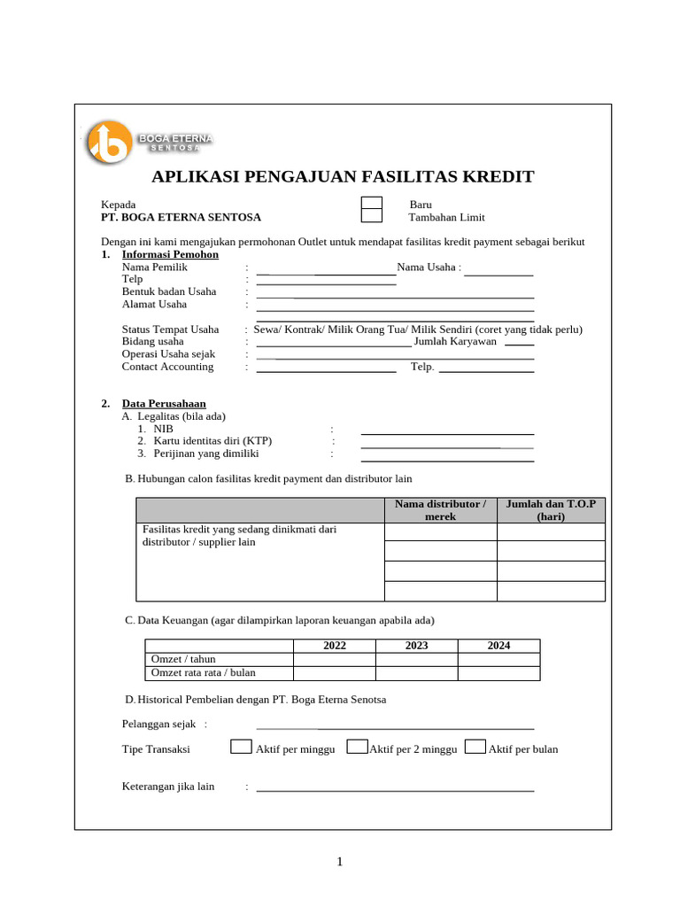 Form Pengajuan Kredit | PDF | Hukum