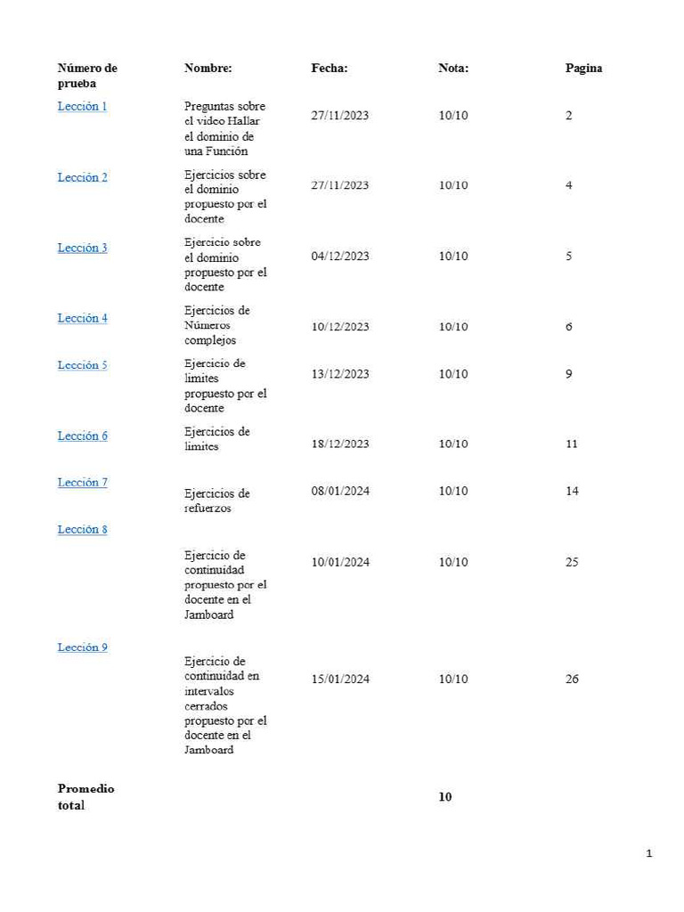 Tareas en Clases. | PDF