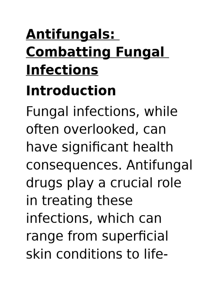 Antifungal | PDF | Candidiasis | Mycology