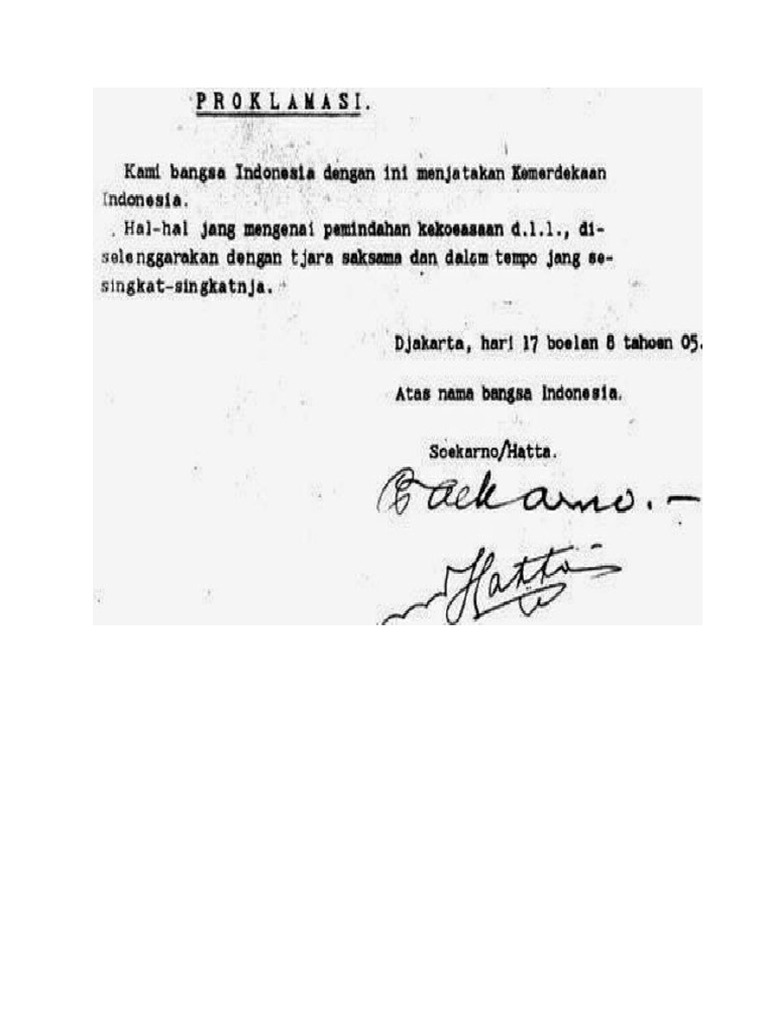 Text Proklamasi | PDF