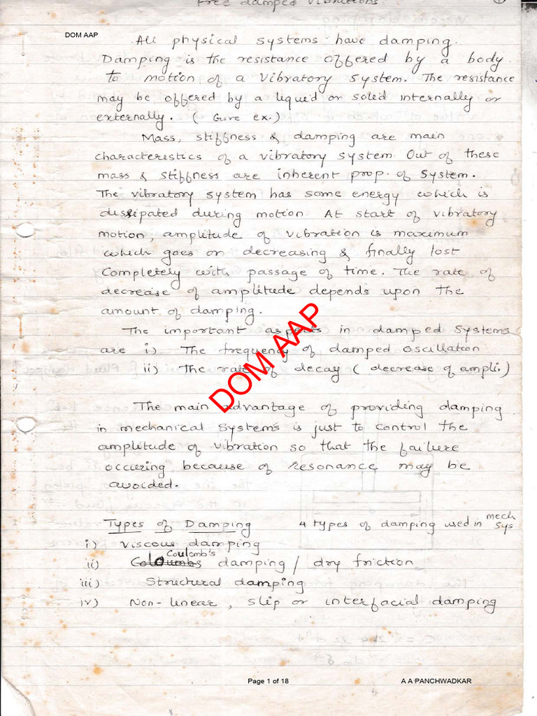 2s - Free Damped Vibrations | PDF