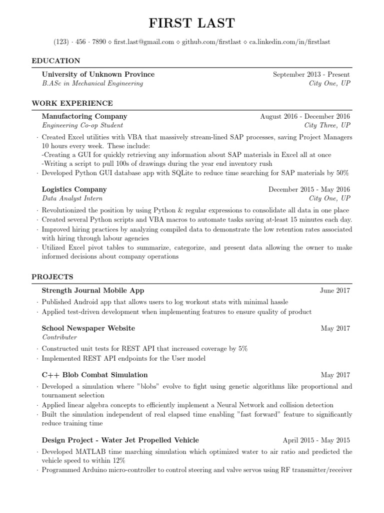 Anon Resume | PDF | Microsoft Excel | Simulation