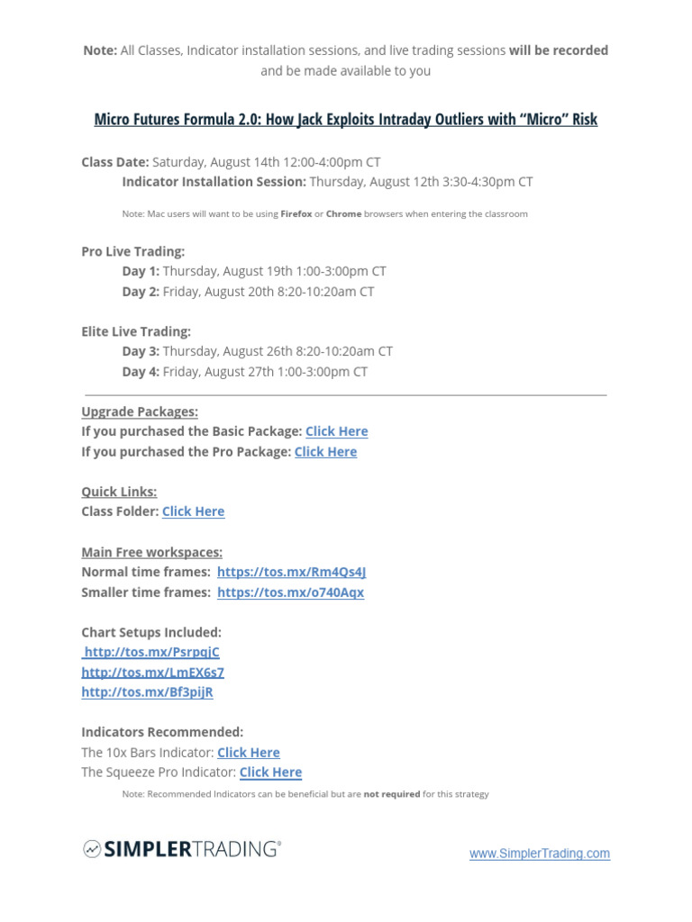 Micro Futures Trading Course | PDF