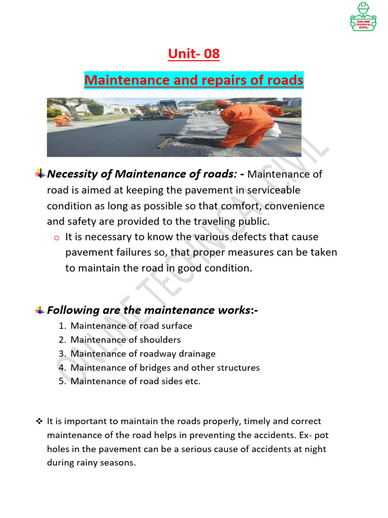 Maintenance of Road - 5144291 | PDF | Road | Road Surface