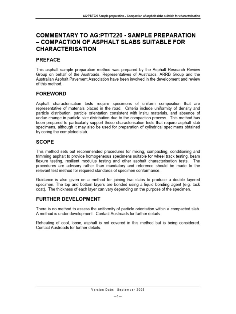 AGPT-T220-05 Slab Compaction | PDF | Density | Applied And Interdisciplinary Physics
