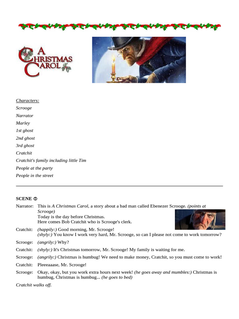 (Short Script) A Christmas Carol | PDF | Ebenezer Scrooge | A Christmas ...
