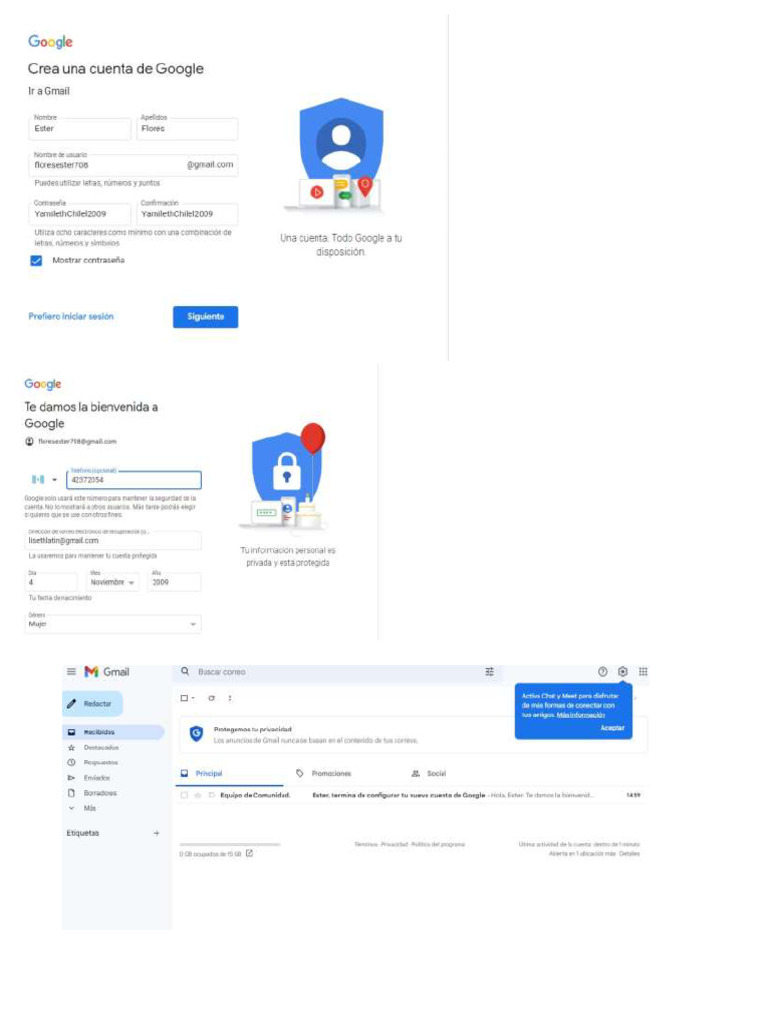 Creacion Del Correo Nahomy | PDF