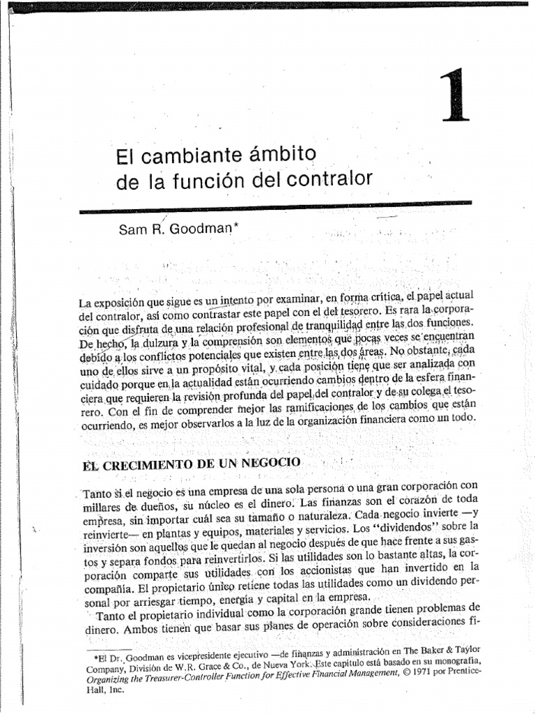 El Cambiante Ambito de La Funcion Del Contralor | PDF