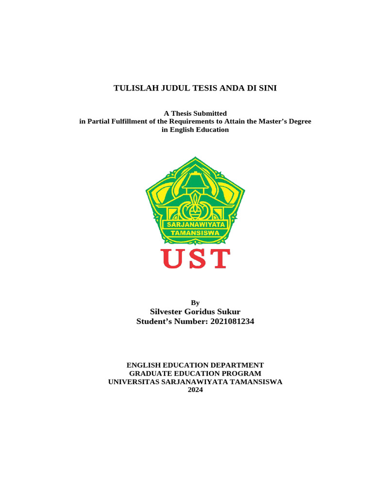Halaman Awal - SIAP JILID-setelah Ujian - Contoh | PDF | Reading Comprehension | Thesis