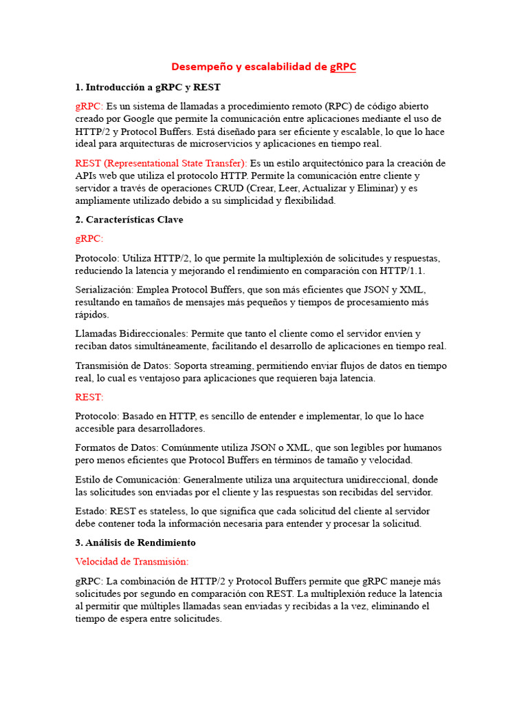 Desempeño y Escalabilidad de GRPC | PDF | Escalabilidad | Caché (Computación)