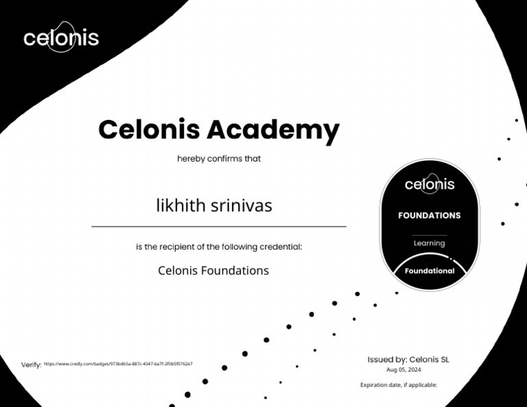 Celonis Badge Certificate | PDF