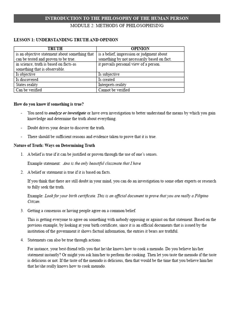 Methods of Philosophising | PDF | Truth | Argument