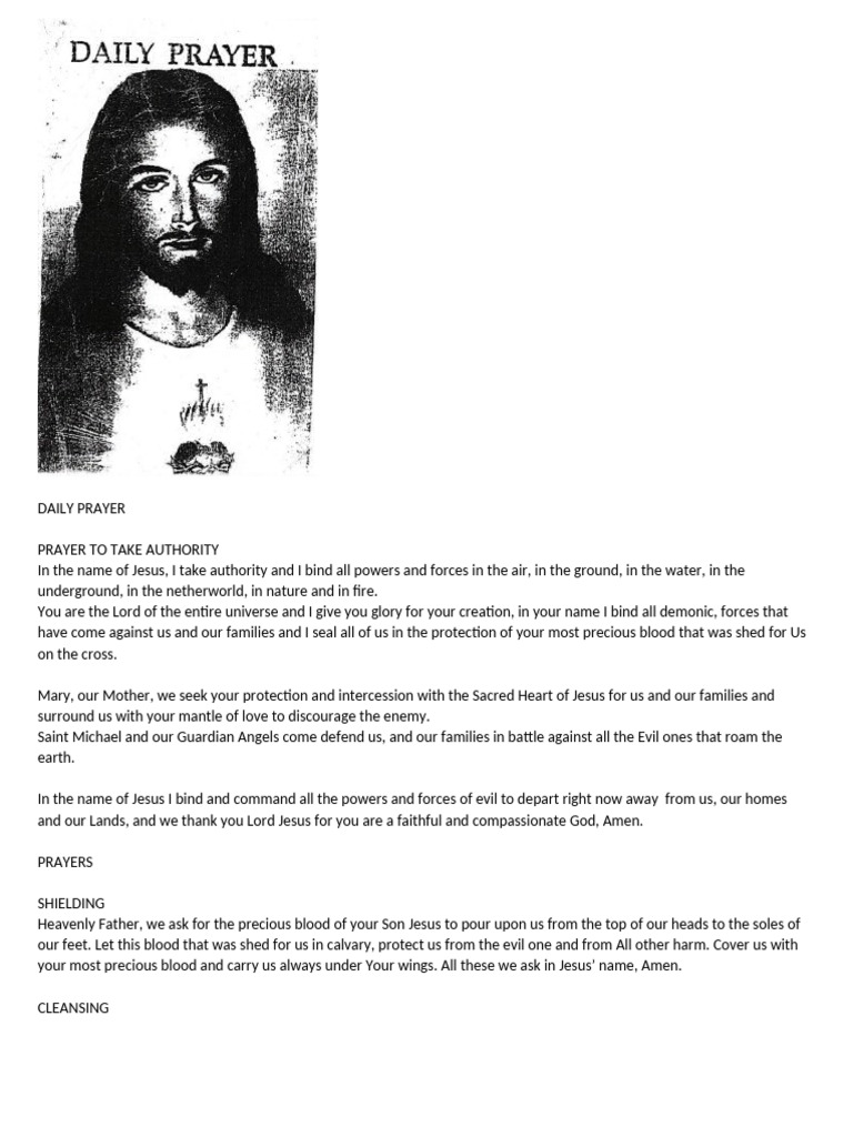 daily prayer | PDF | Jesus | Glory (Religion)