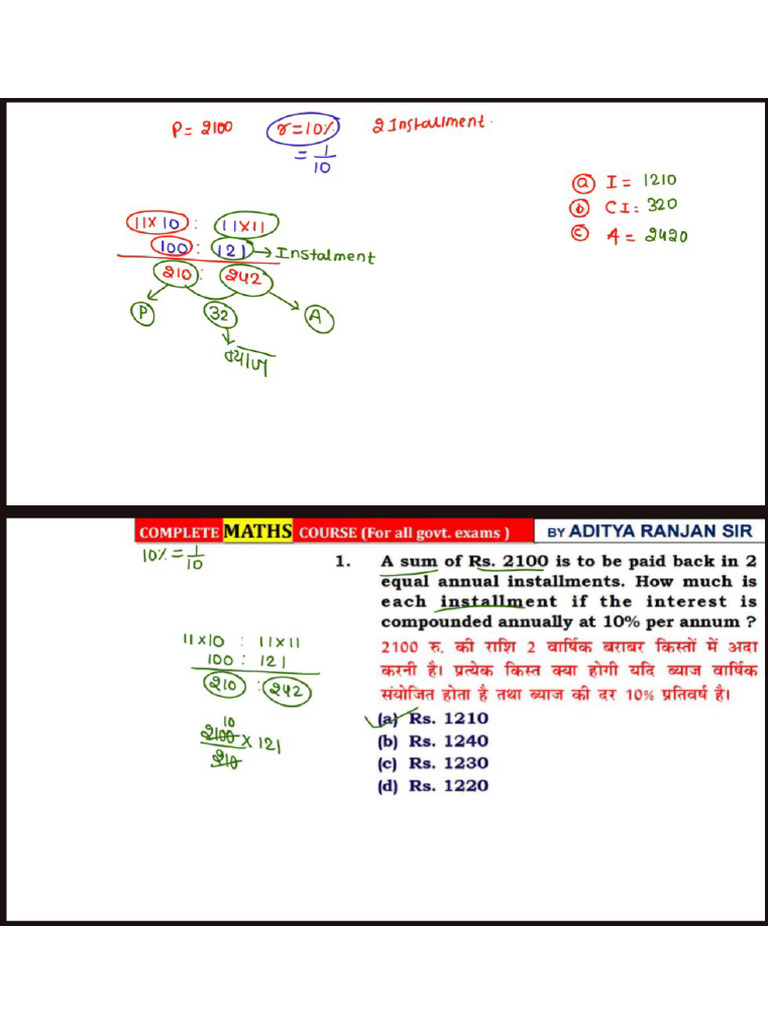 Compound Interest Installment Revision | PDF