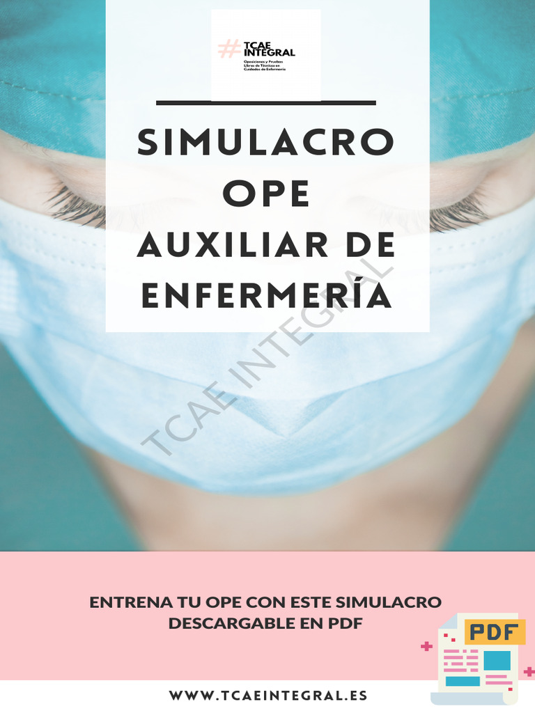 Simulacro OPE Auxiliar Enfermería PDF | PDF | Quemar | Infección