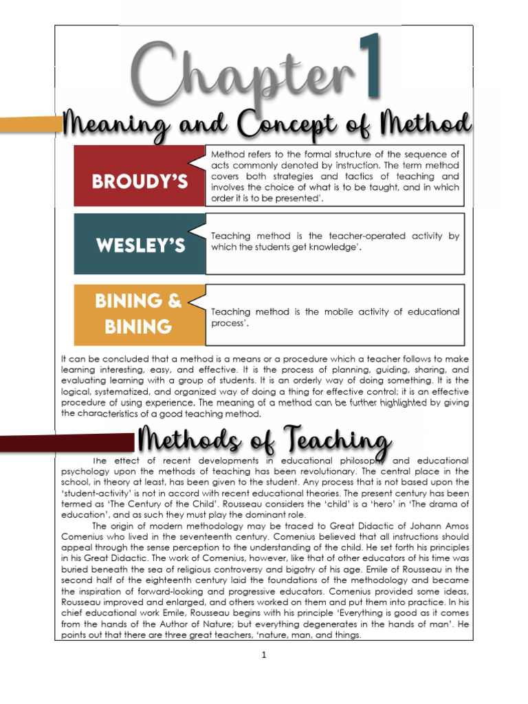 Teaching Method 1 | PDF | Teachers | Thought